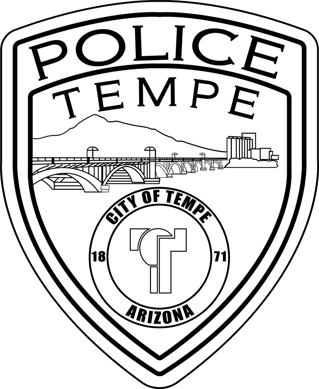 Tempe Police Department Arizona Patch Svg File - Etsy