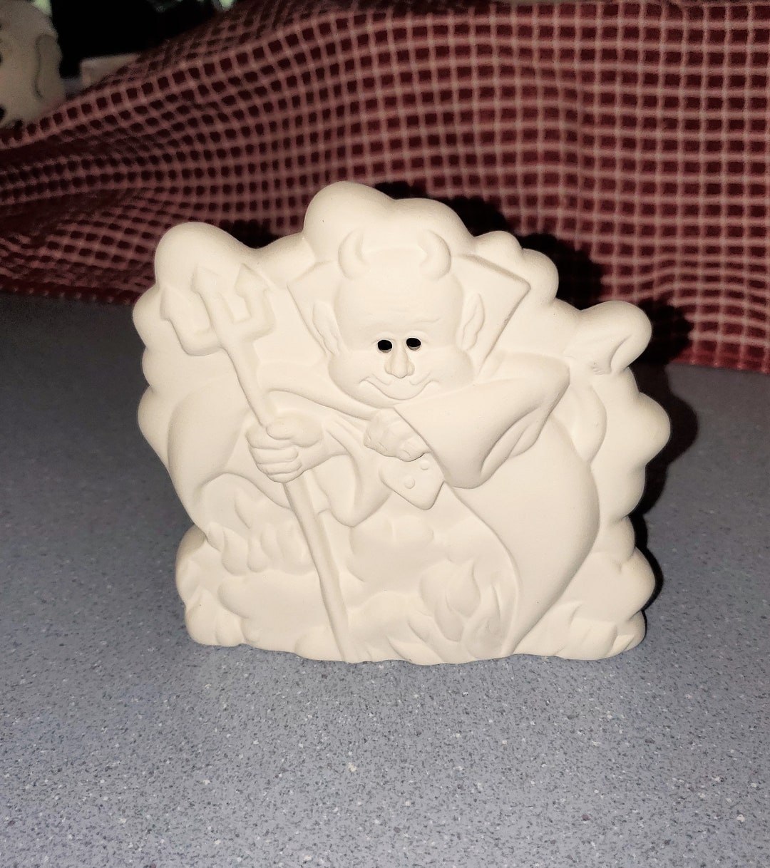 Halloween Devil Complete With Cape and Pitchfork Figurine Vintage ...