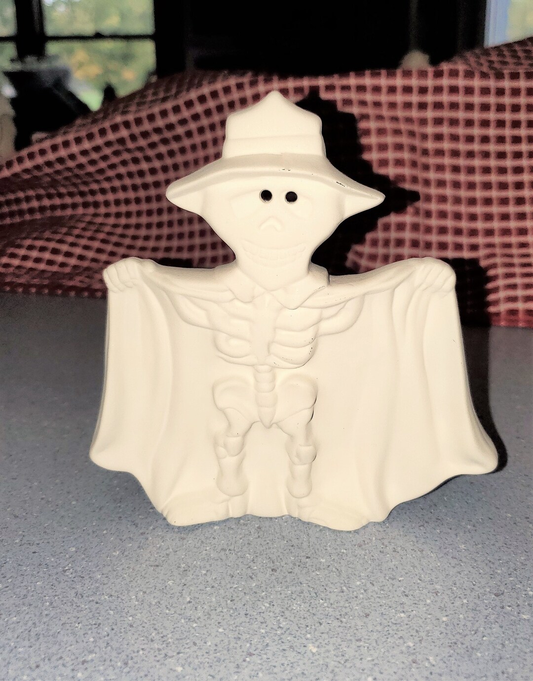 Halloween Naughty Skeleton With Cape "flashing" Figurine - Vintage ...