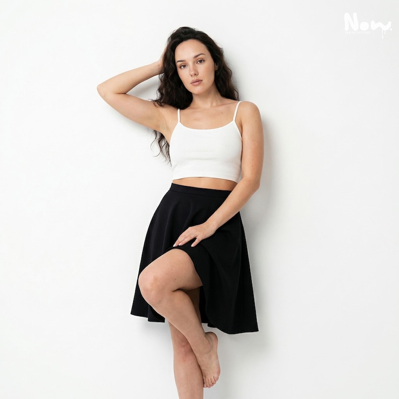 Circle Skirt PDF Sewing Pattern | High Waist Flared Skirt | Size XS-3XL ...
