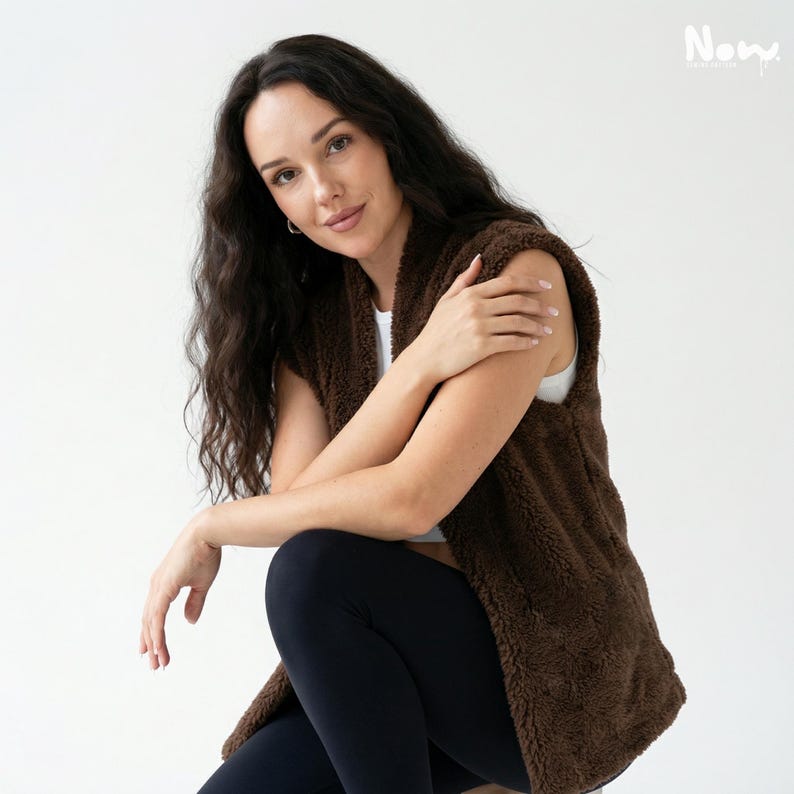 Cocoa Teddy Vest PDF Sewing Pattern | Sherpa Fleece Vest Pattern | A4 ...