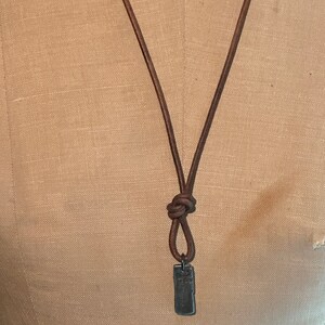Artisan Handforged Fine Silver Cross and Leather Necklace, Cross ...