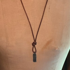 Artisan Handforged Fine Silver Cross and Leather Necklace, Cross ...