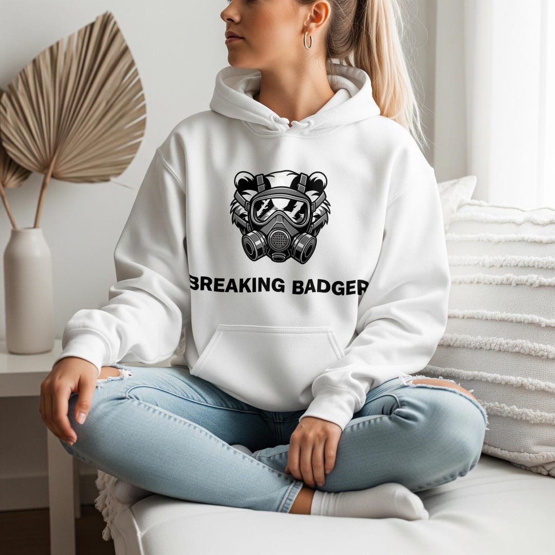 Breaking Badger Gas Mask Logo Hoodie | Breaking Bad | Drugs - Etsy