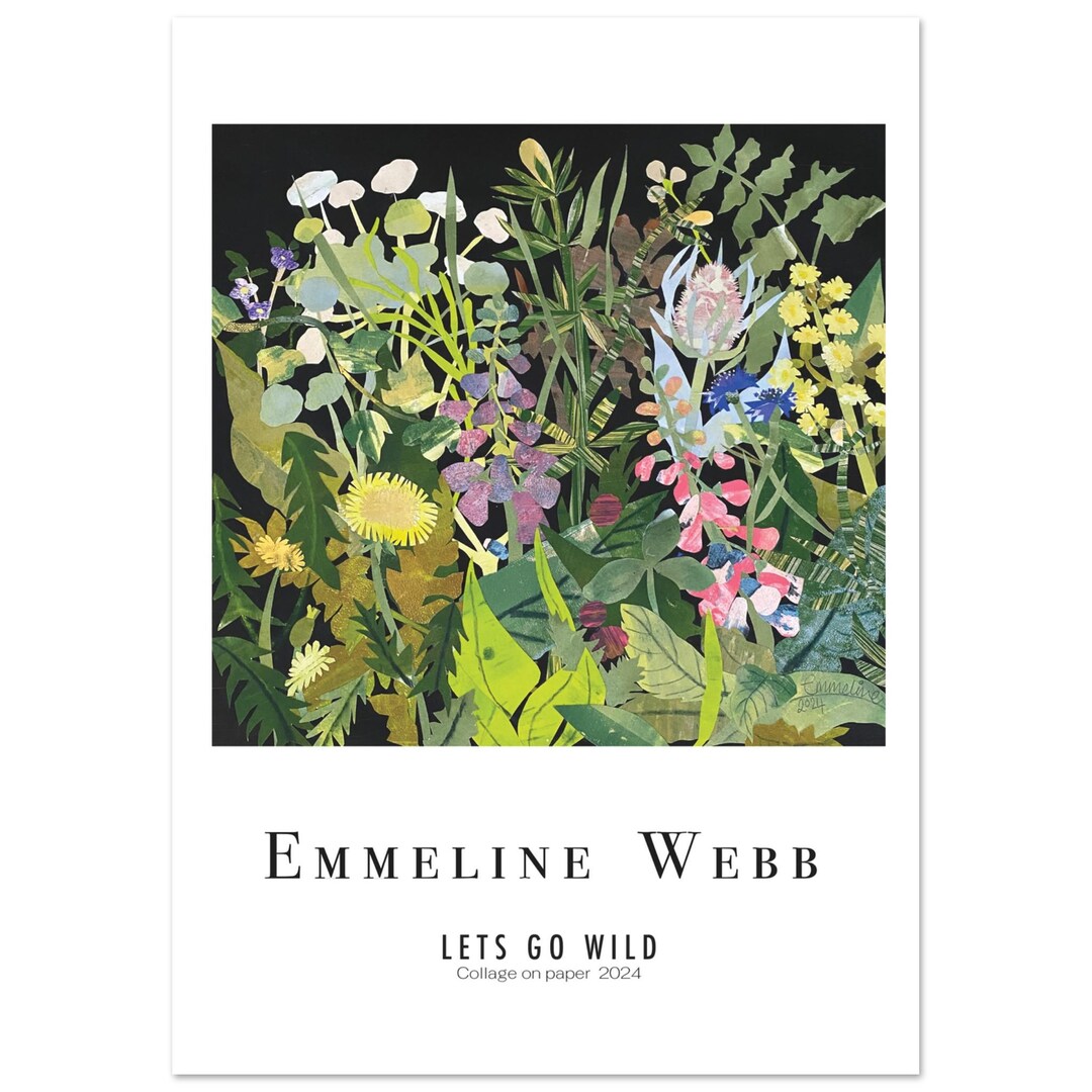 Wildflower Collage Art Print – Devon Studio Poster - Etsy