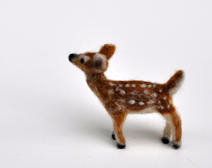 Needle Felted Fawn Sculpture - Etsy