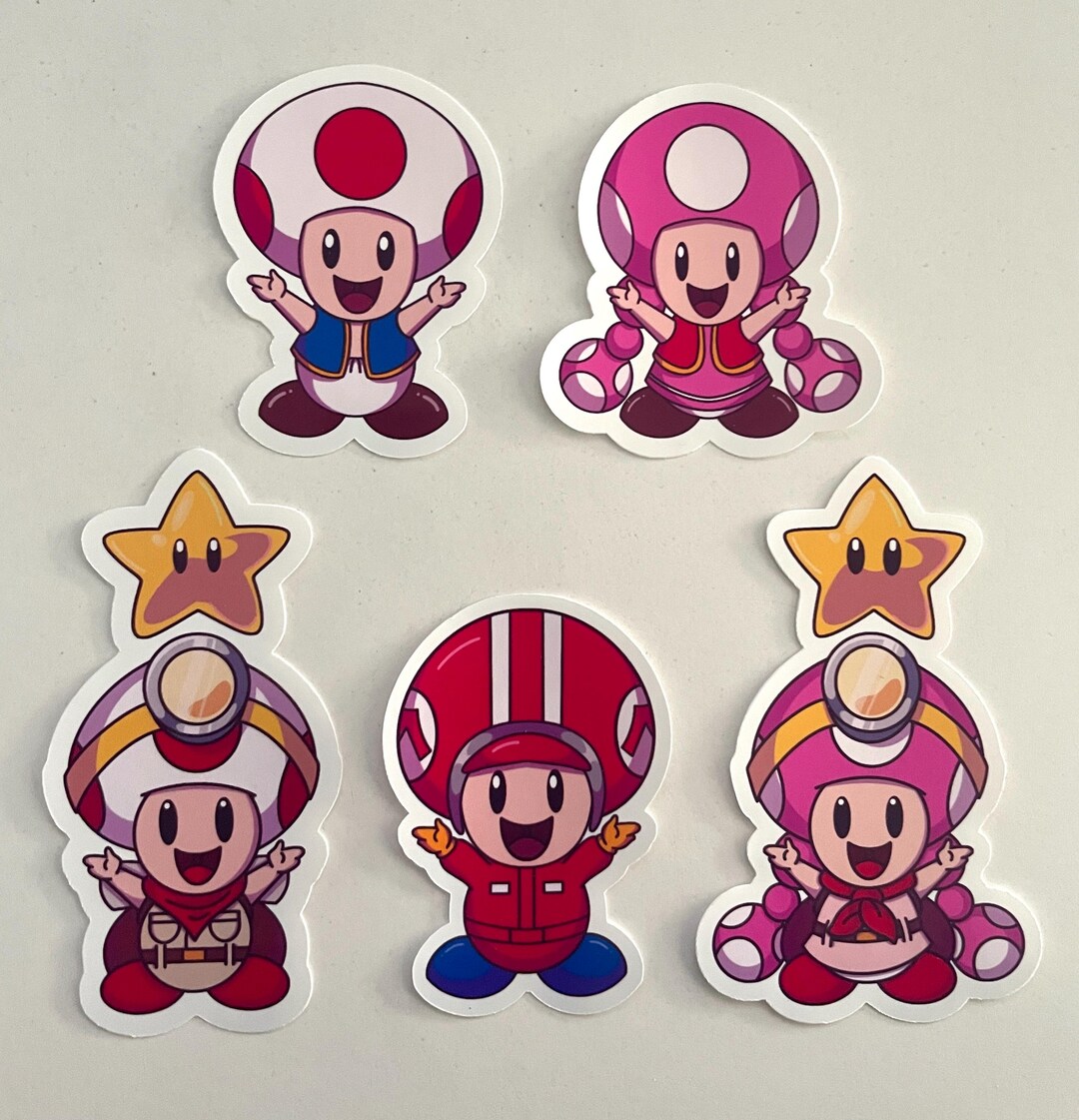 Toad and Toadette Stickers/us ONLY - Etsy