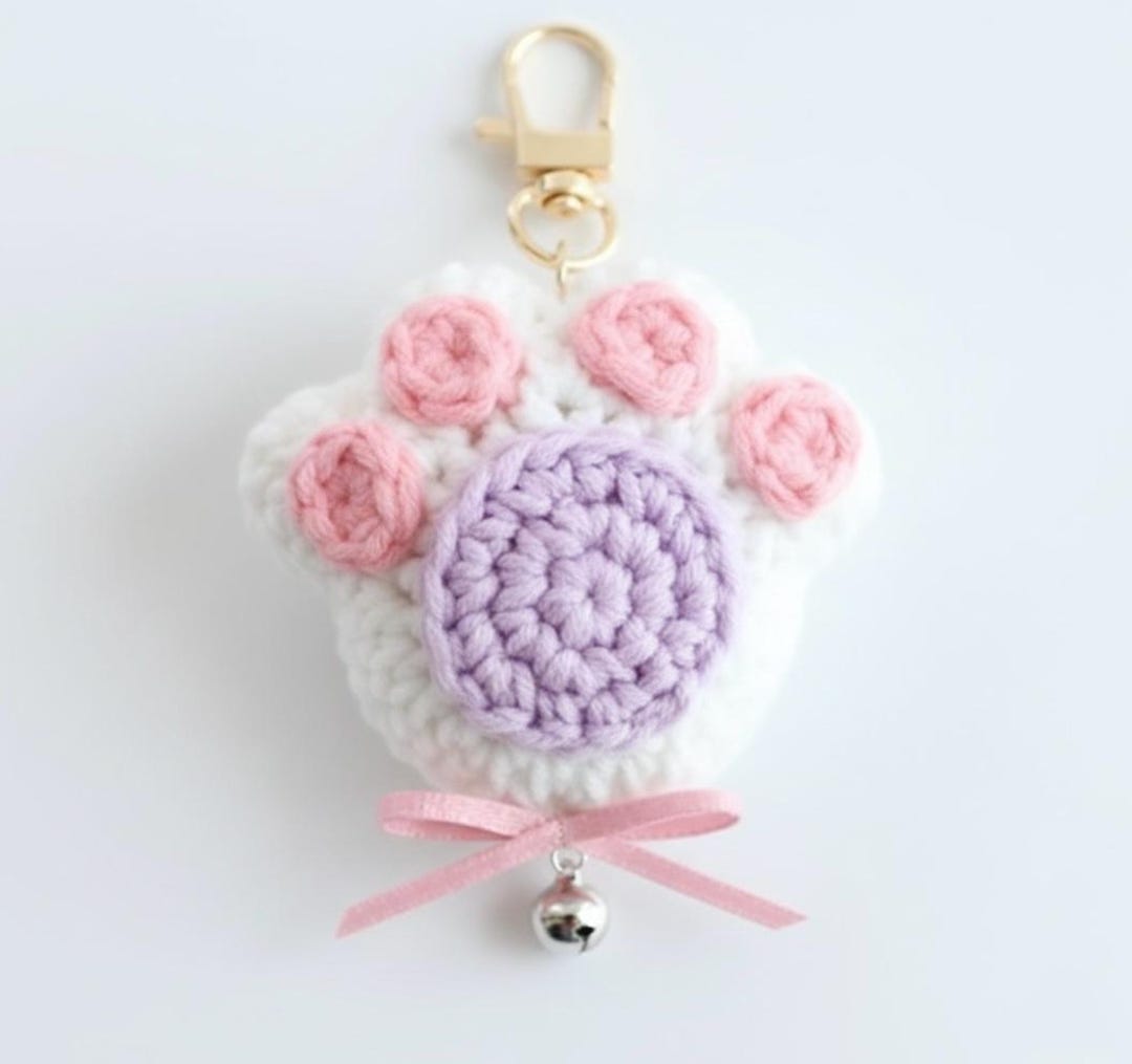 Crochet Cat Paw Keychain Pattern | Amigurumi Paw PDF | Beginner ...