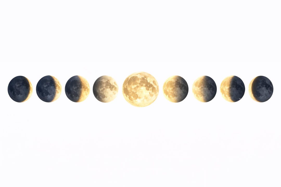 Celestial Rhythm – Horizontal Moon Phases - Etsy
