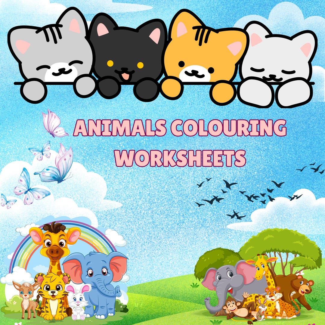 Coloring Pages for Kids and Adults, Animal Colouring Sheets, Fun ...