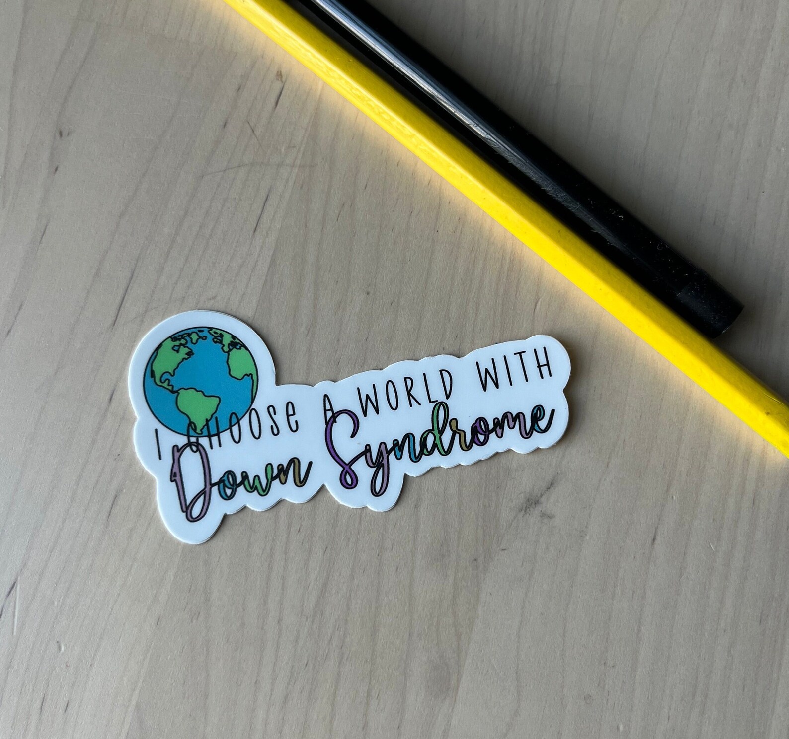 Down Syndrome Sticker I Choose a World With Down Syndrome - Etsy