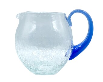 Blue Blenko Pitcher - Etsy