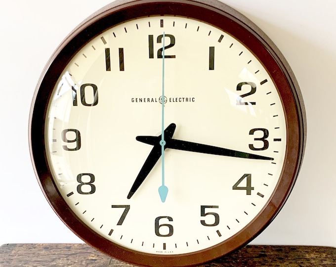 Vintage General Electric Wall Clock Model 2012 - GE Wall Clock - School ...