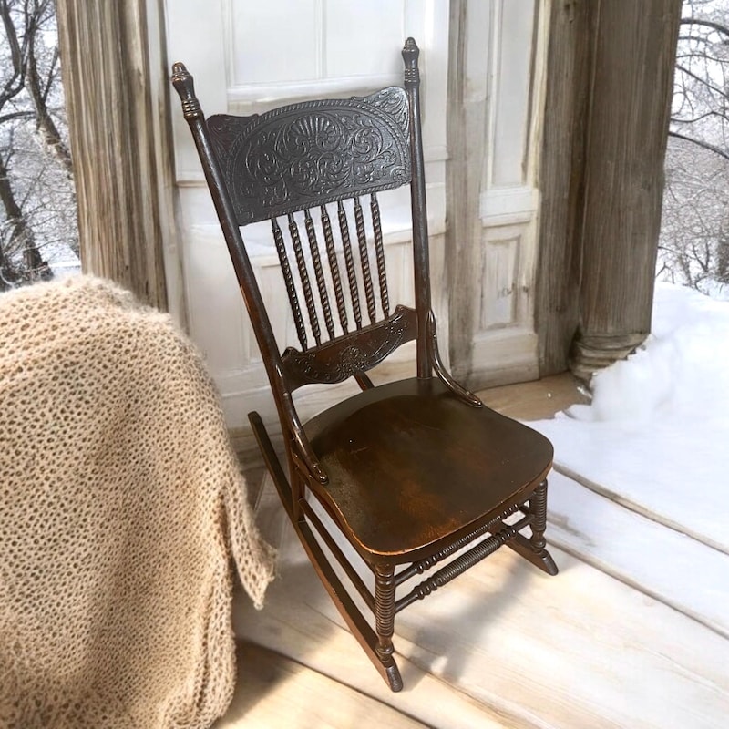 Antique Rocking Chair - Etsy