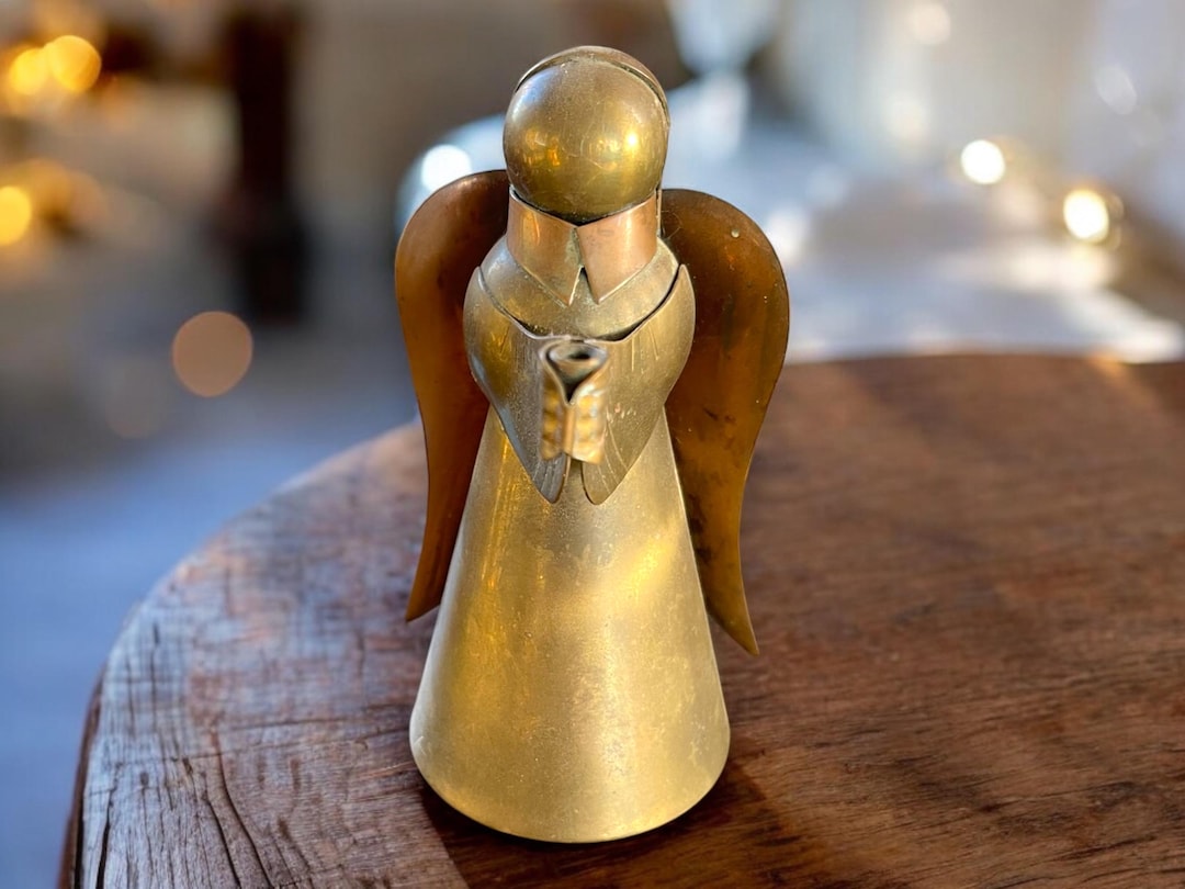 Vintage Penco Brass Angel Figurine Candleholder Candle Holder / Home ...