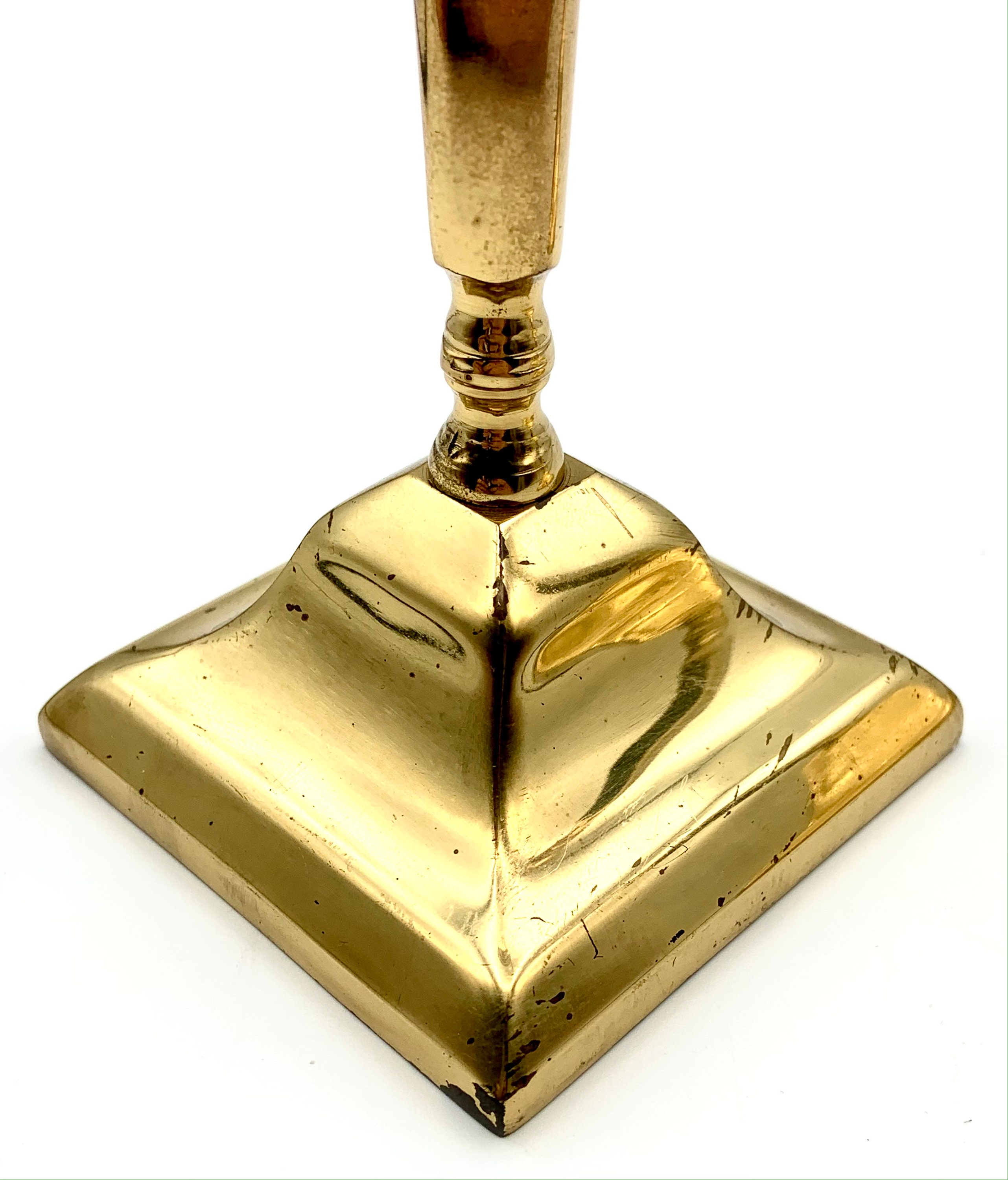 Vintage Pair of Solid Brass Candle Holders Candlestick Holders | Etsy