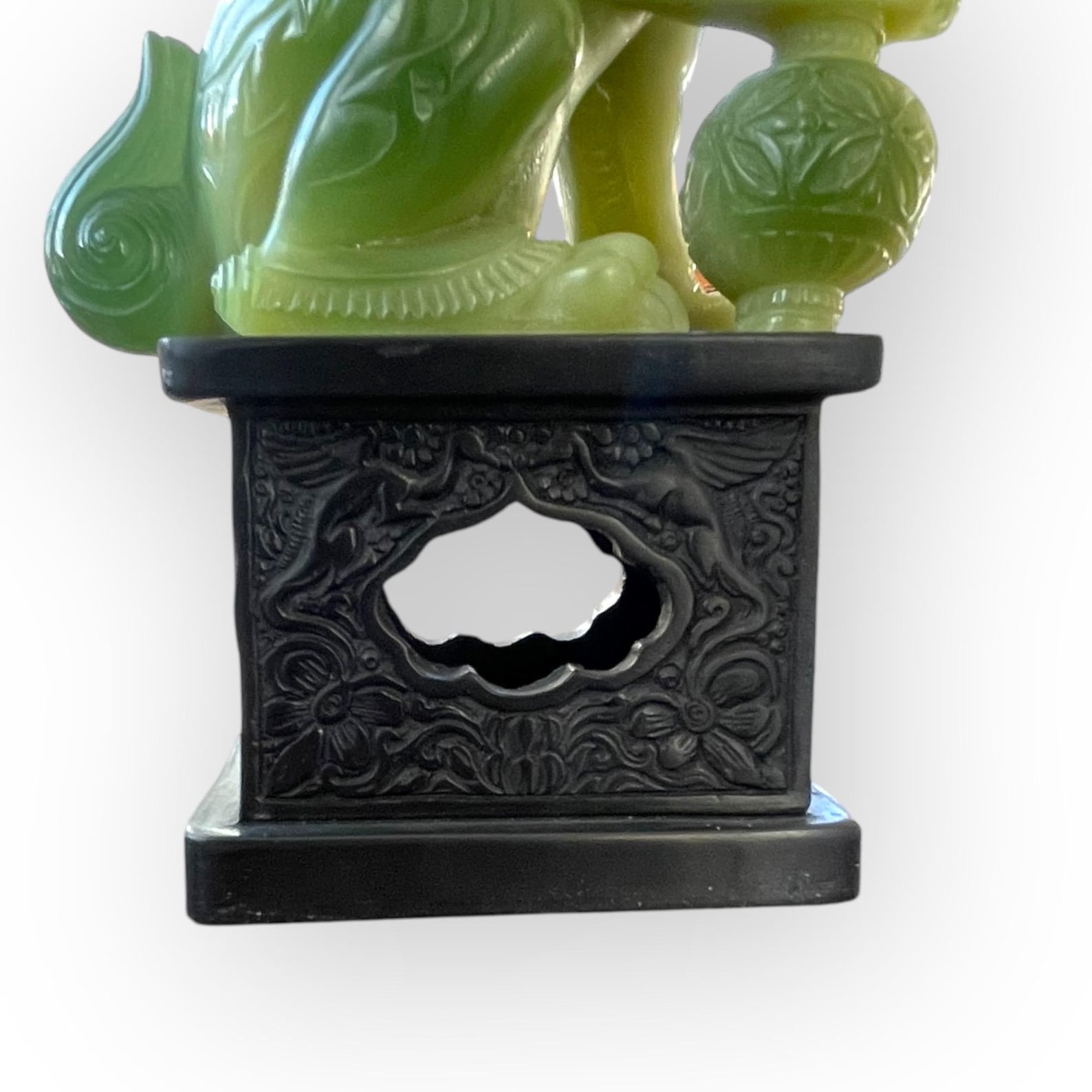 Vintage Italian Faux Jade Foo Dog Statue: Chinoiserie Decor - Etsy