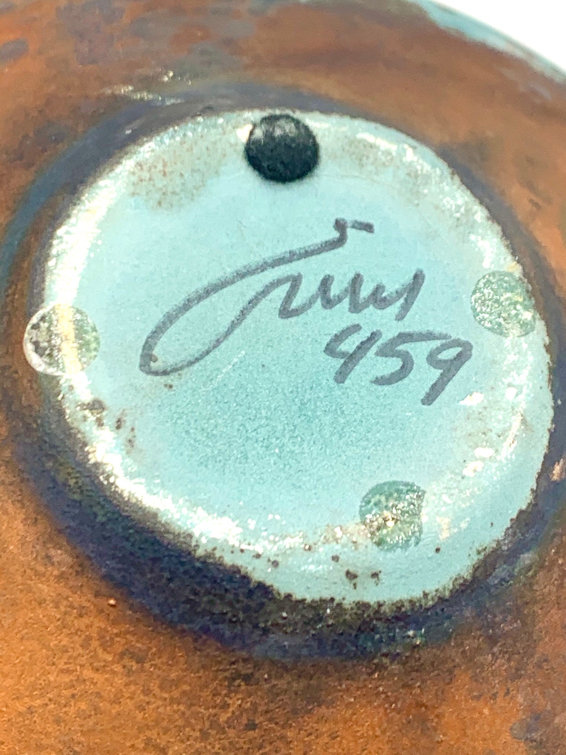 Vintage Tony Evans Raku Pottery Vase 459 Signed With Metallic - Etsy