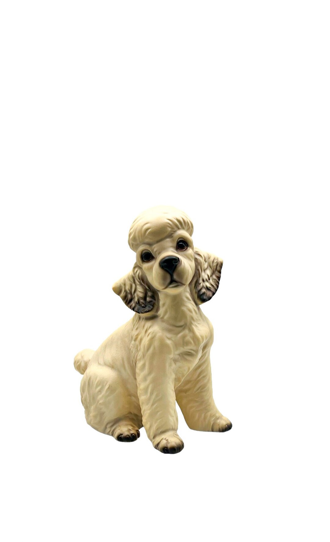 RESERVED for Stacey Vintage Ceramic Poodle Statue Figurine / White ...