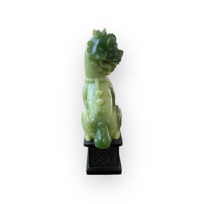 Vintage Italian Faux Jade Foo Dog Statue: Chinoiserie Decor - Etsy