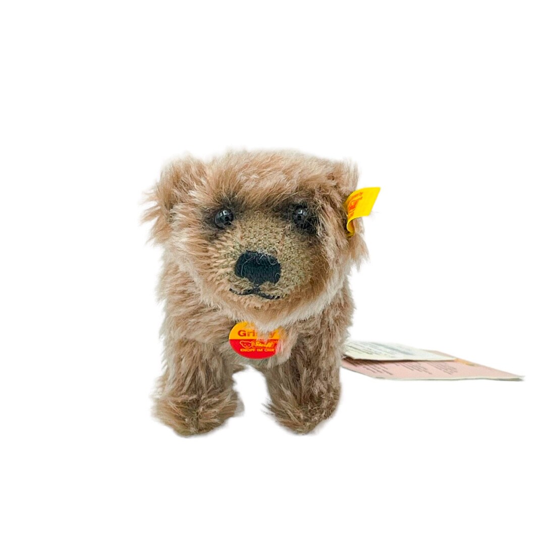 STEIFF Grizzly Bear Collectible Plush Bear EAN 031229 With Button, Flag ...