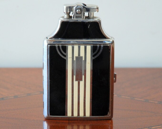 Art Deco Ronson Cigarette Case and Lighter - Etsy