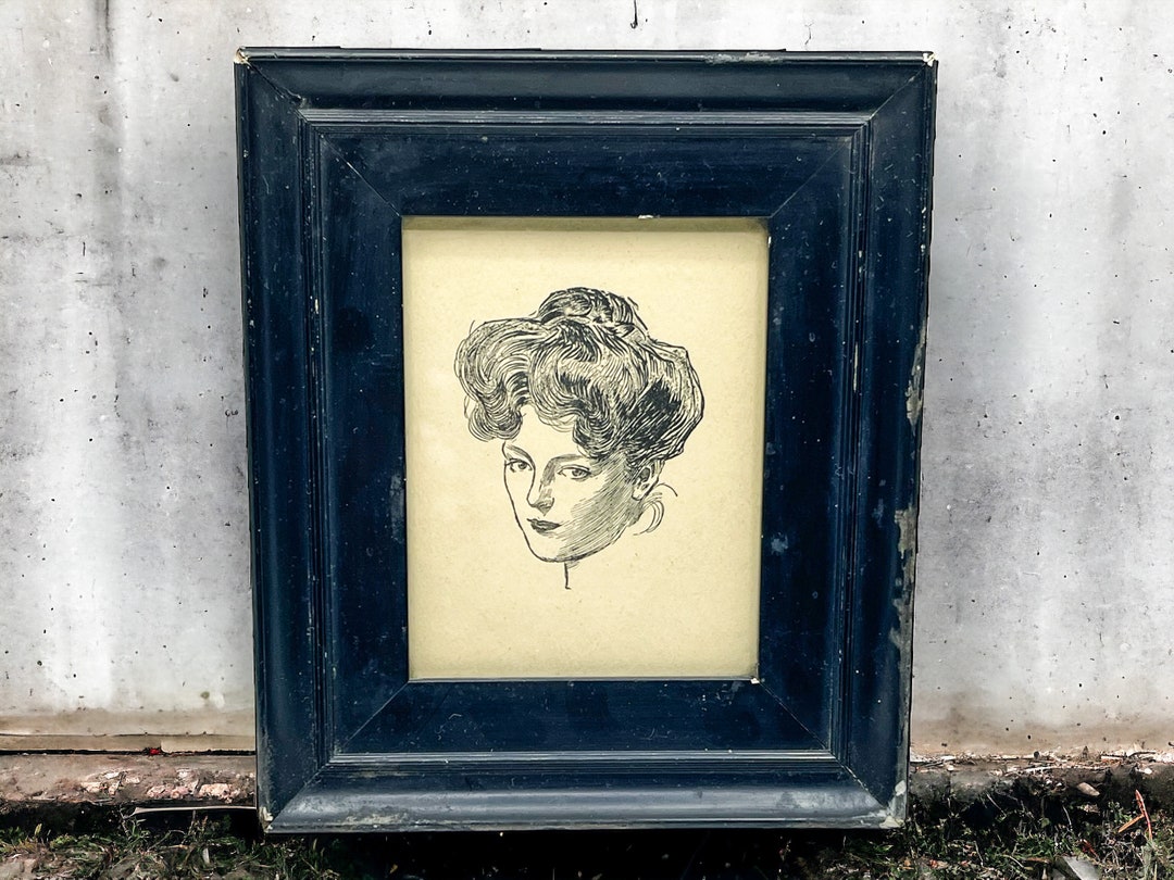 Antique Gibson Girl Print sylvia by Charles Dana Gibson Late 1890's to ...