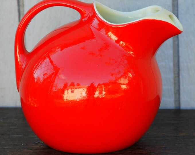 Stunning Vintage Chinese Red Hall Pottery 1930's to 1940's Ball Pitcher ...