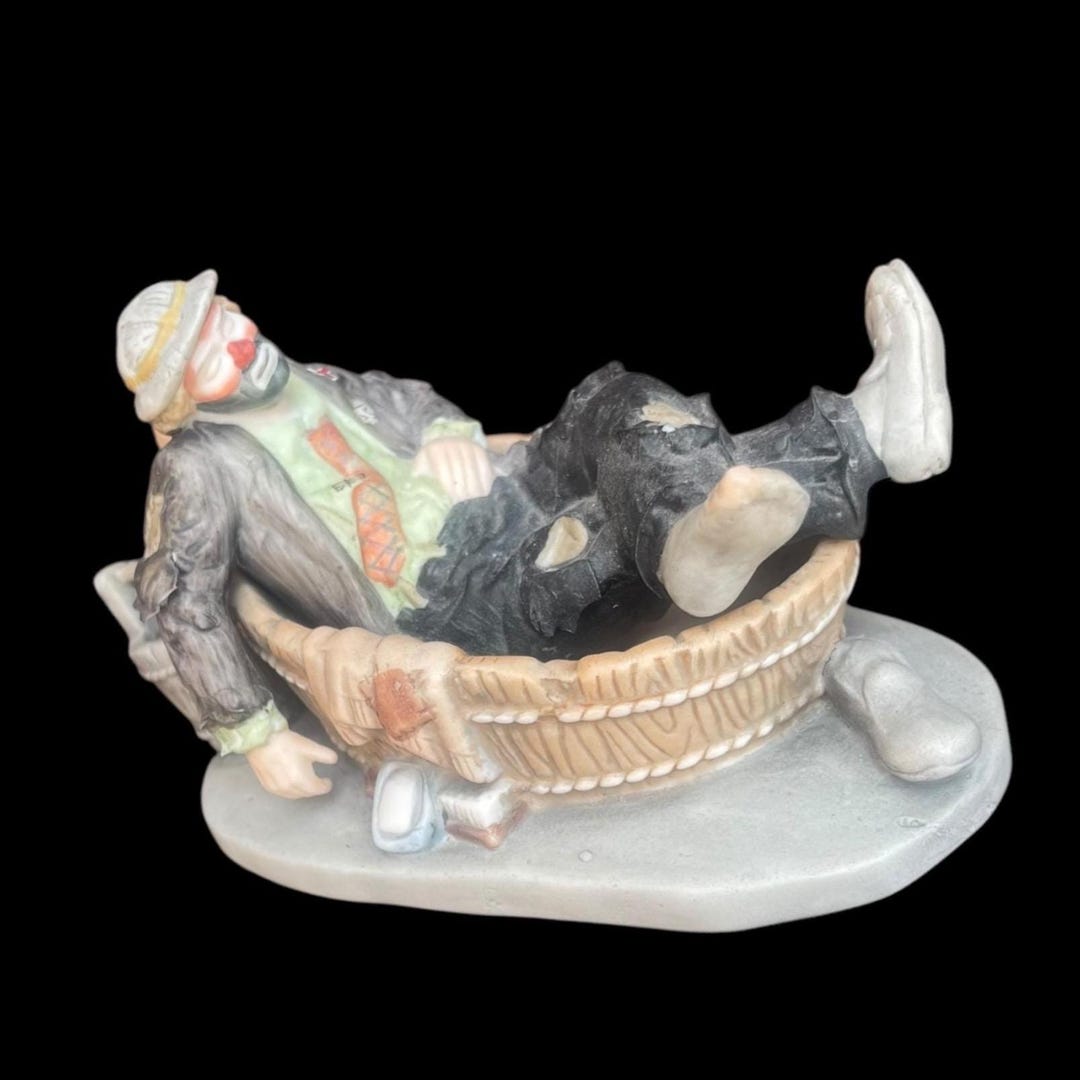 Vintage Emmett Kelly Jr. Flambro Miniature Clown Figurine "saturday ...