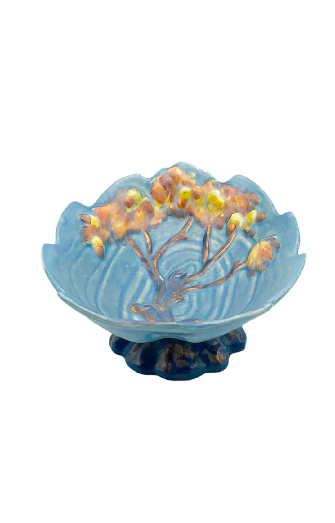 1930's Carleton Ware England Oak Tree Serving Dish night in Blue ...