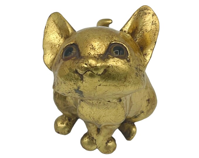 Mid Century Freeman Mcfarlin Gold Leaf Pottery Cat Kitten Statue Signed ...