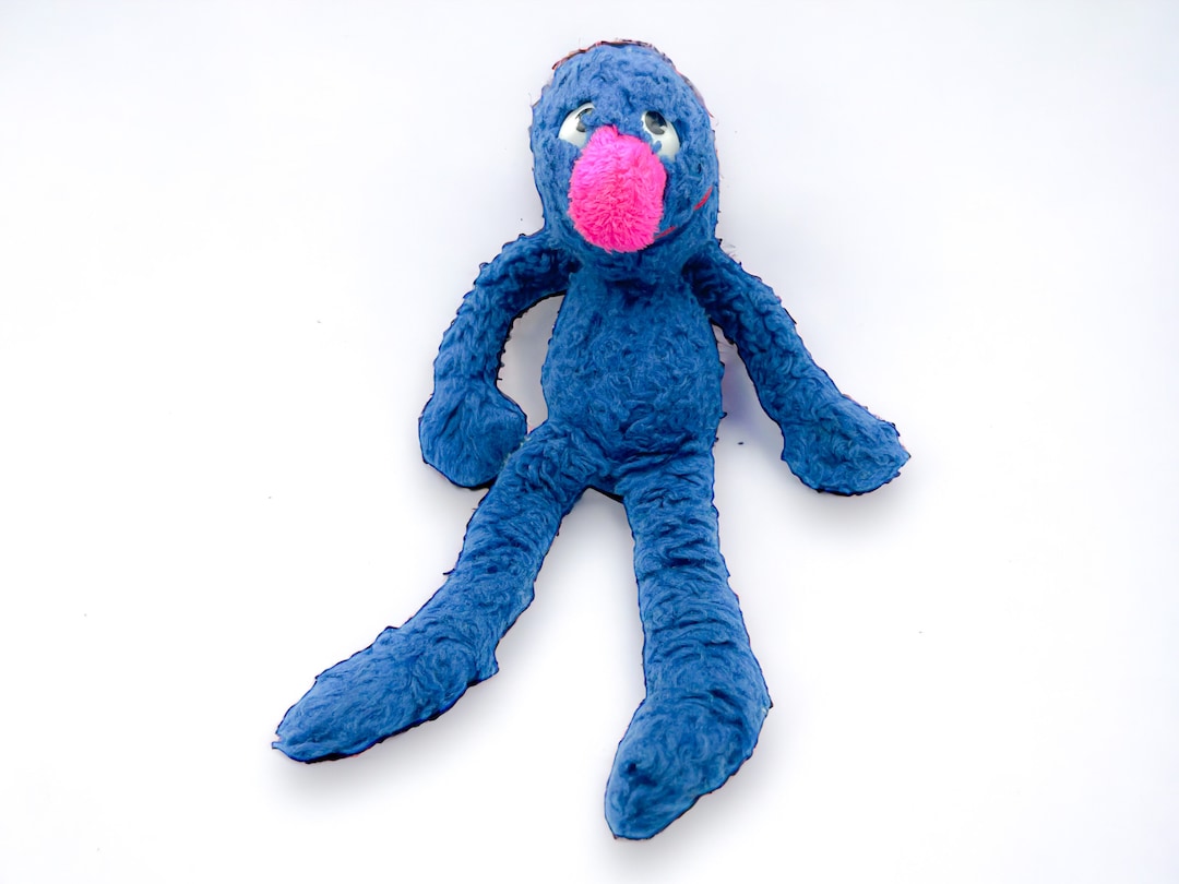 Vintage 1970's Sesame Street Knickerbocker GROVER PLUSH Stuffed Animal ...