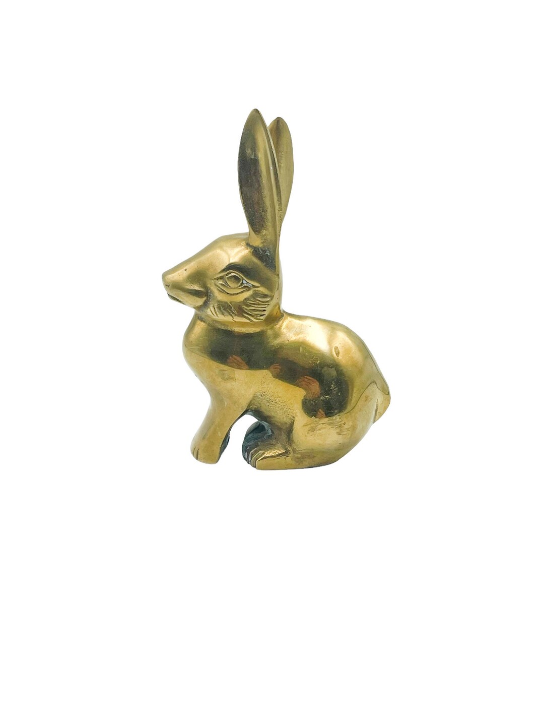 Mid Century Brass Rabbit Figurine / Bunny Rabbit Figurine / Home Decor ...