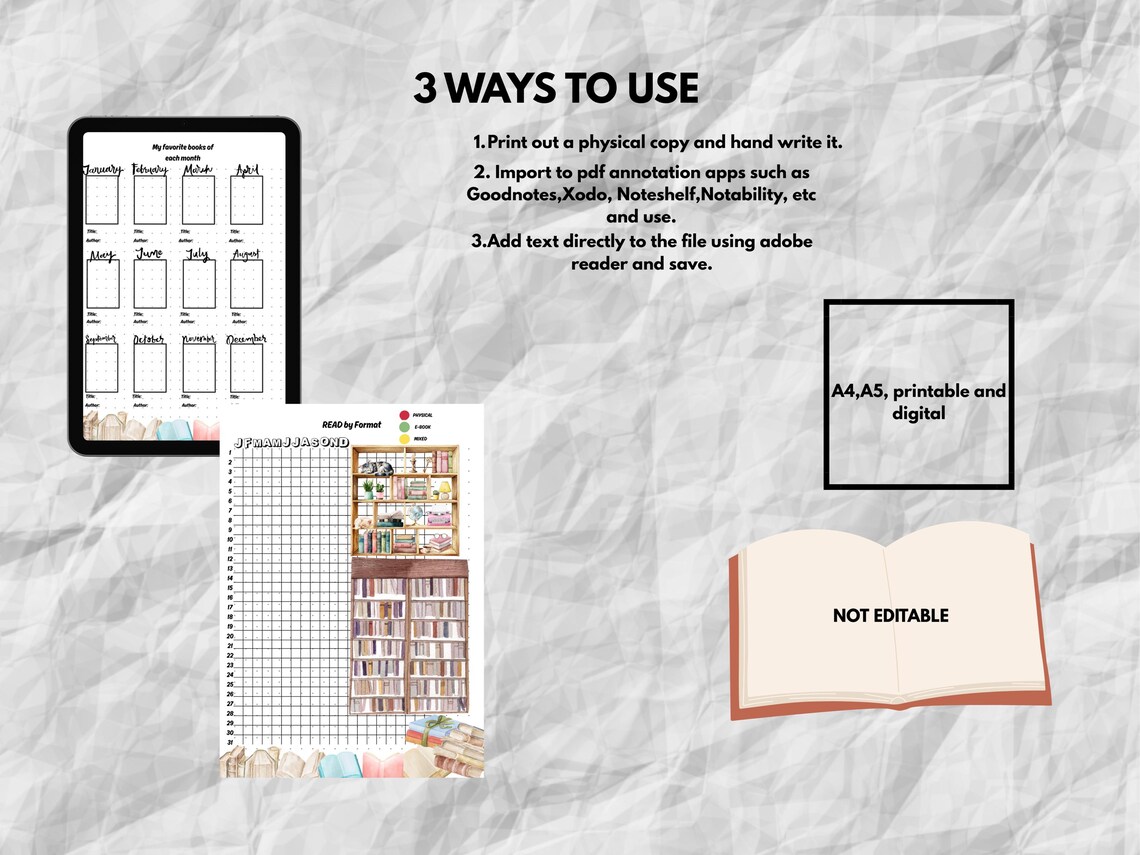 Digital Reading Journal 2026 | Goodnotes Reading Tracker | Book ...