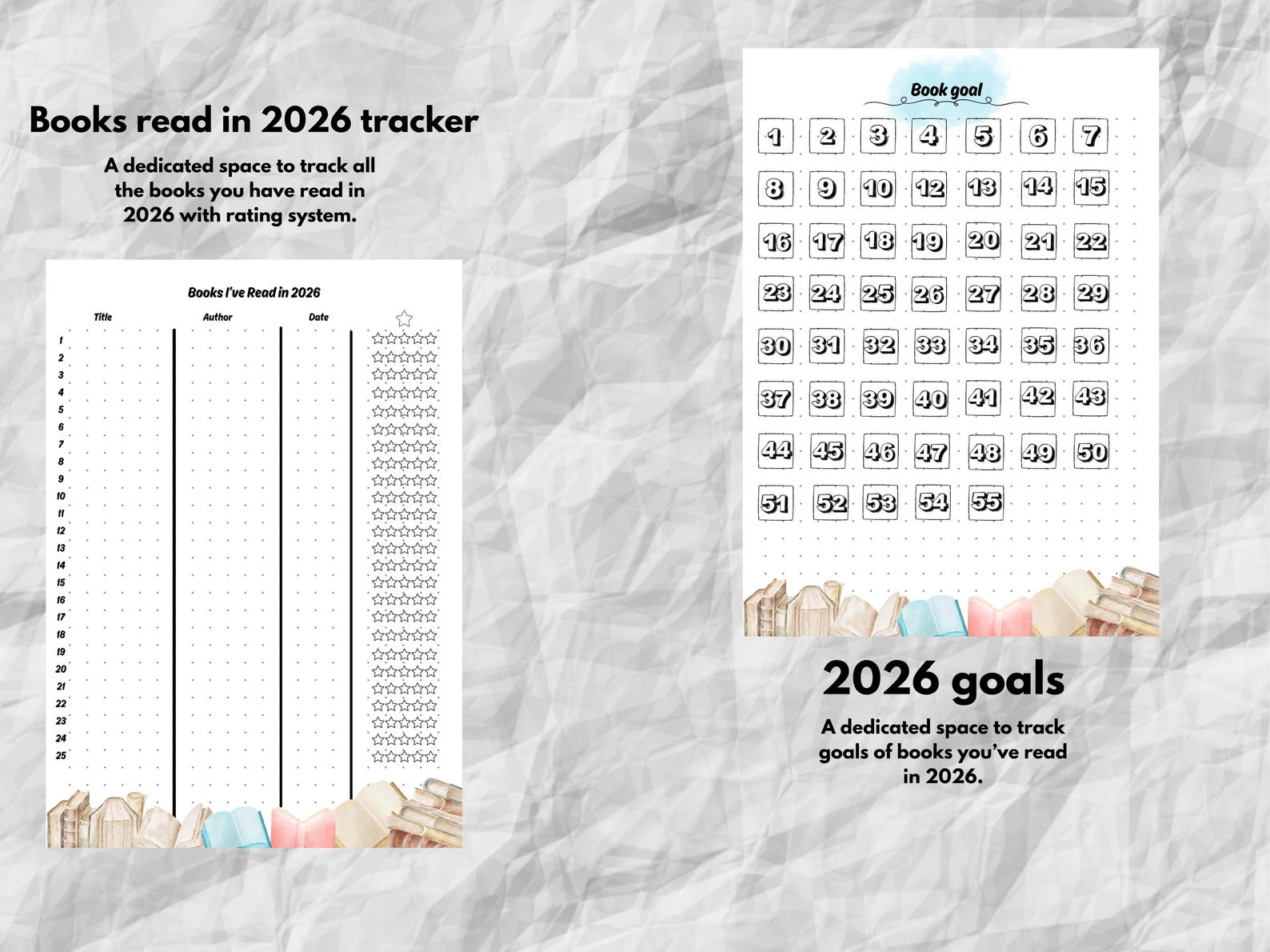Digital Reading Journal 2026 | Goodnotes Reading Tracker | Book ...
