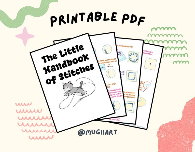 Printable Stitch Reference Guide | 8 Essential Hand Stitches for Felt ...