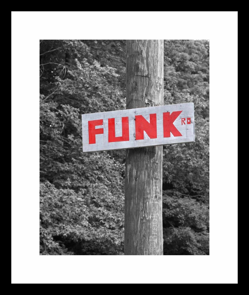 Street Sign Art Funk Art Funk Music Funky Black and White | Etsy