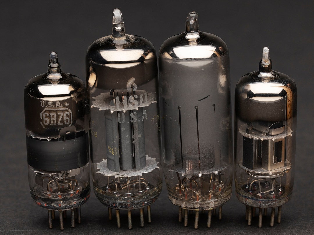 4 Vintage Vacuum Tubes, Radio Electron Tubes, Guitar Amp or Amplifier ...