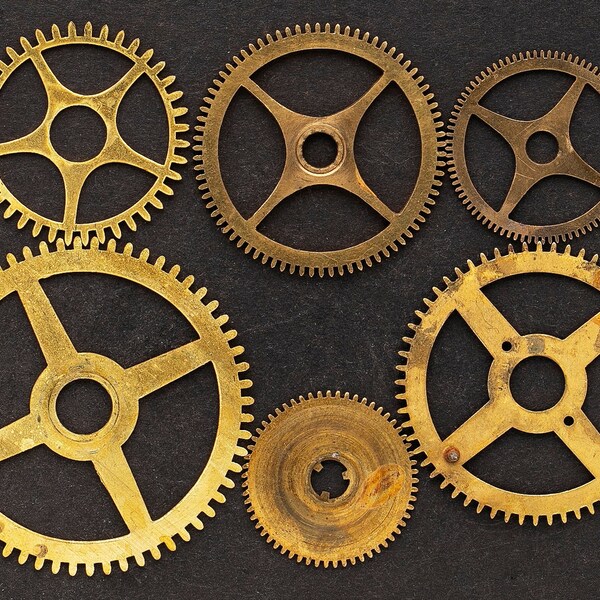 Large Brass Gears - Etsy