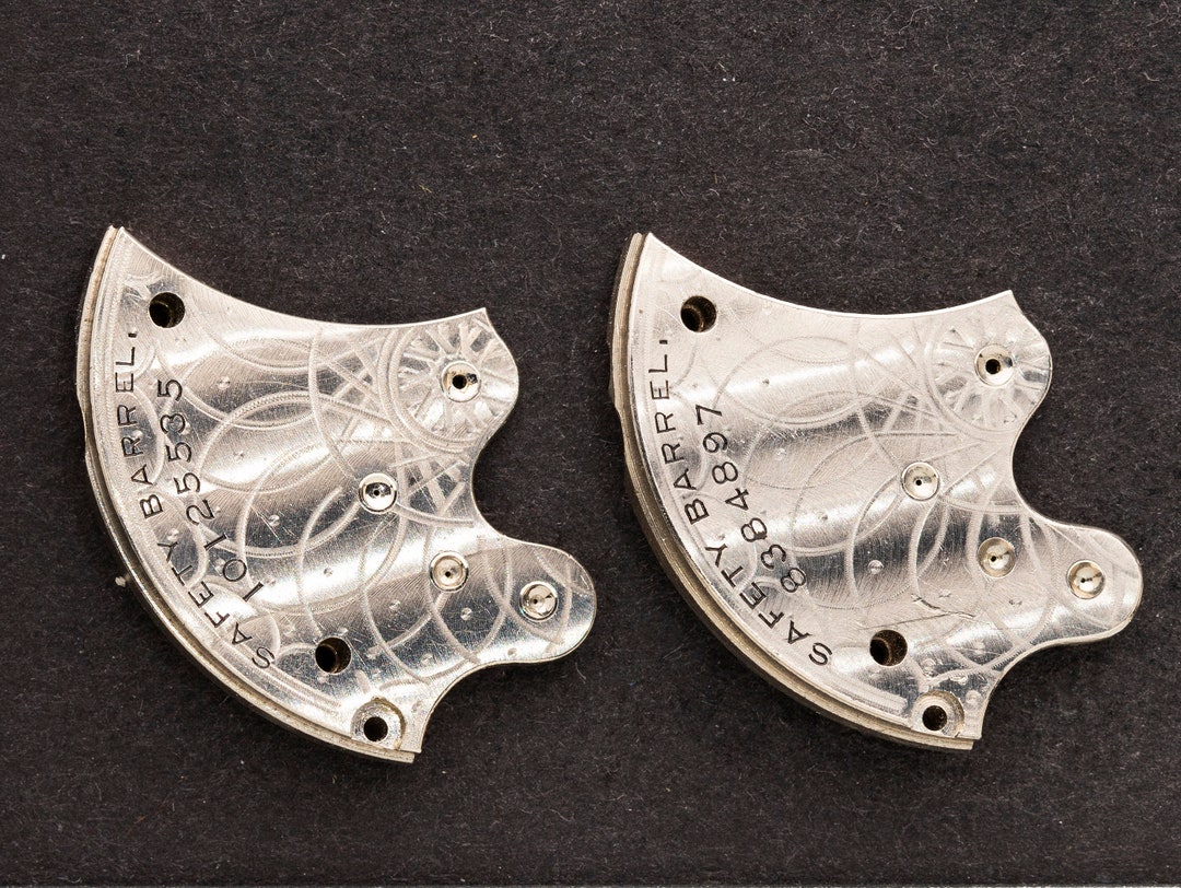 Matched Set 2 Antique Pocket Watch Parts With Engraved Steel ...