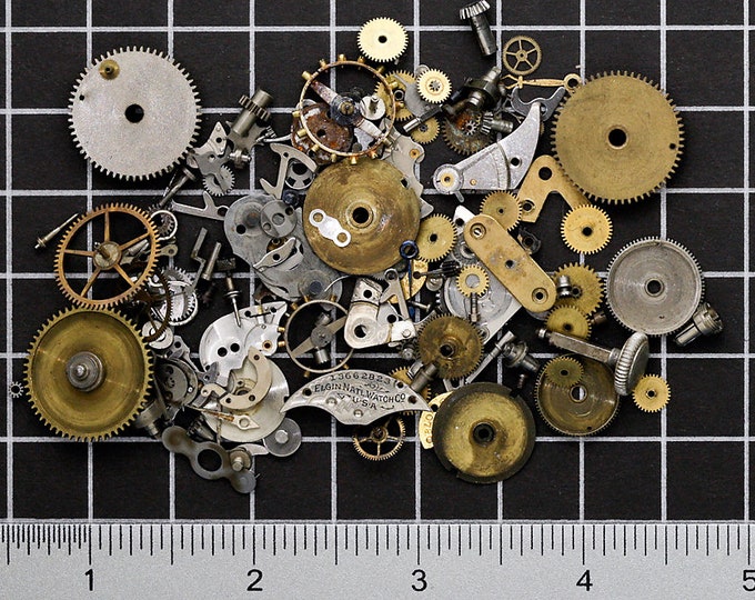 Mixed Lot of Vintage Watch Parts You Get What You See Gears - Etsy