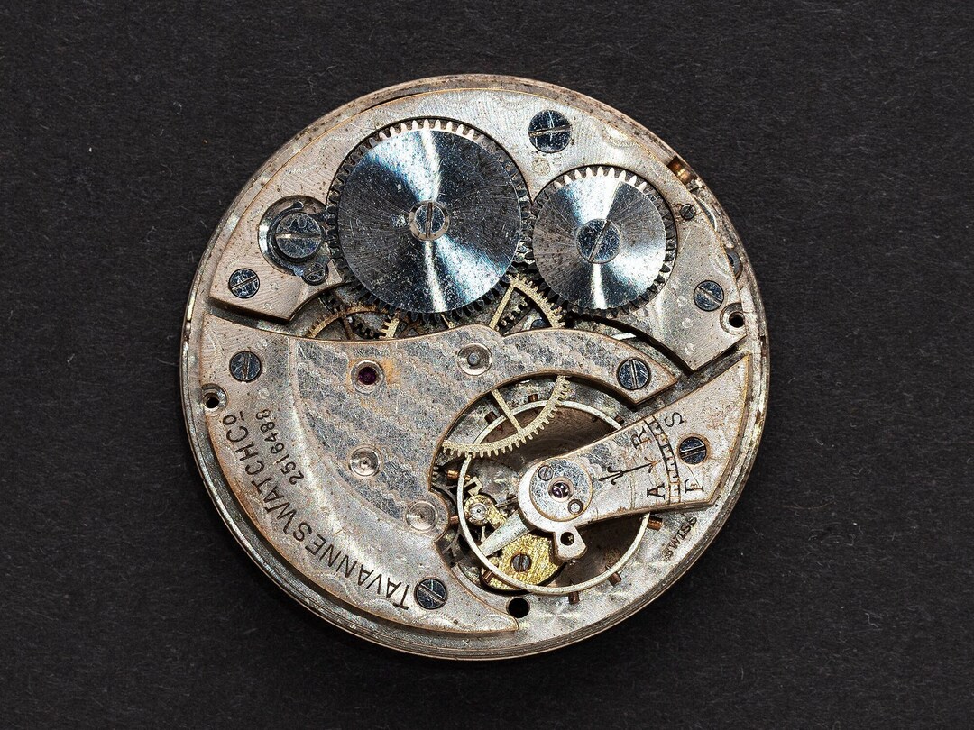 Vintage Pocket Watch Movement With Gears and Genuine Ruby Jewels ...