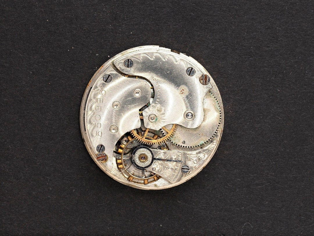 Vintage Pocket Watch Movement With Gears and Genuine Ruby - Etsy