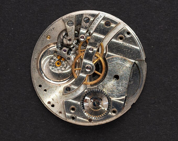 Vintage Pocket Watch Movement With Gears and Genuine Ruby Jewels ...