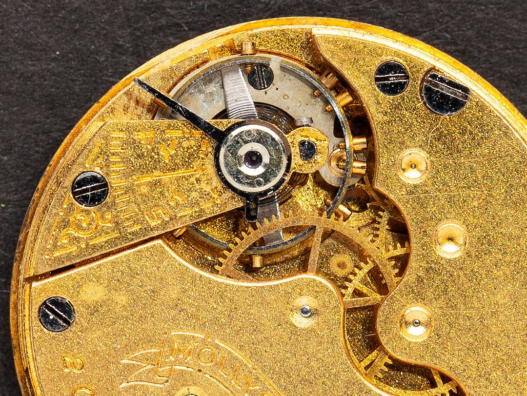 Vintage Pocket Watch Movement With Gears and Genuine Ruby Jewels ...