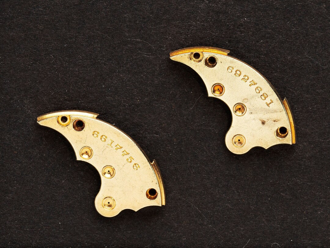 Matching Pair Antique Pocket Watch Parts With Engraved Brass ...