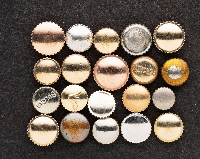 20 Watch Crowns, Vintage Winding Crowns, Stainless, Brass, Base Metal ...