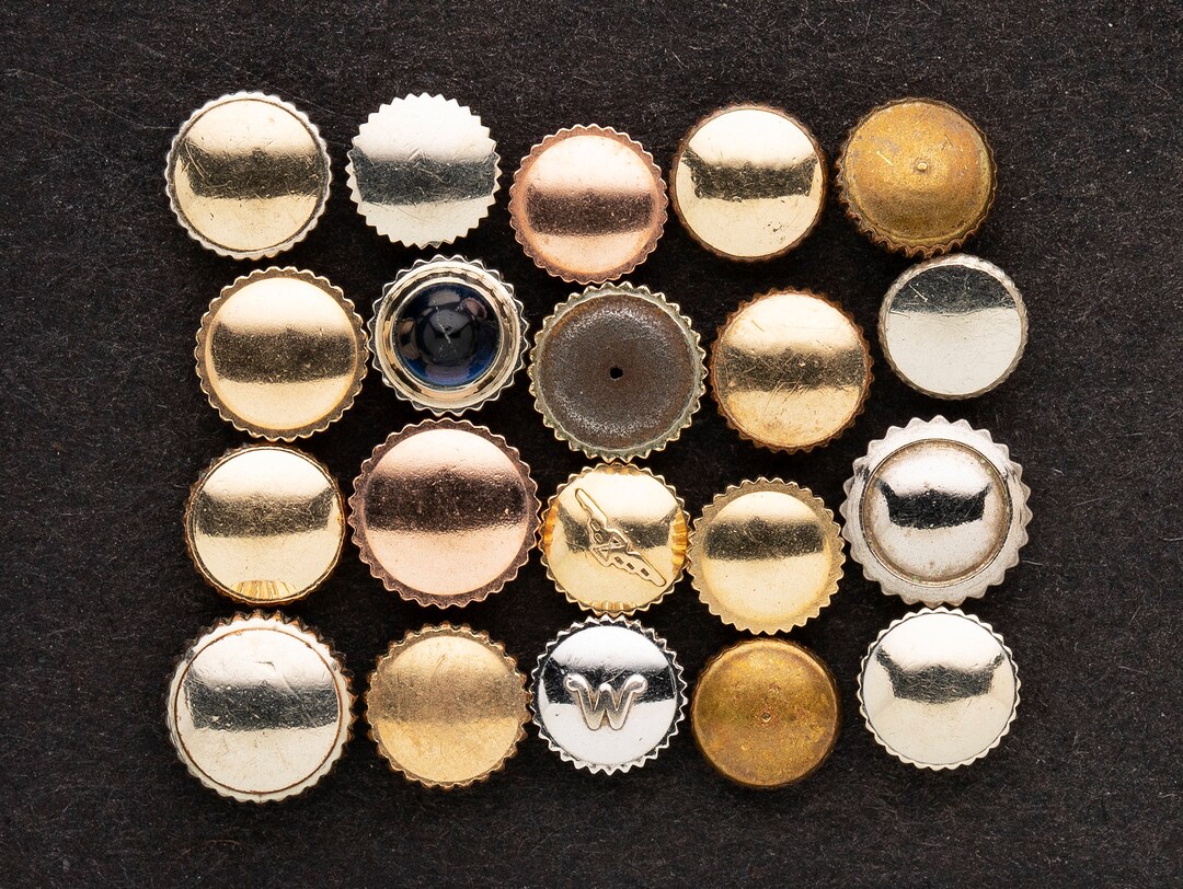 20 Watch Crowns, Vintage Winding Crowns, Stainless, Brass, Base Metal ...