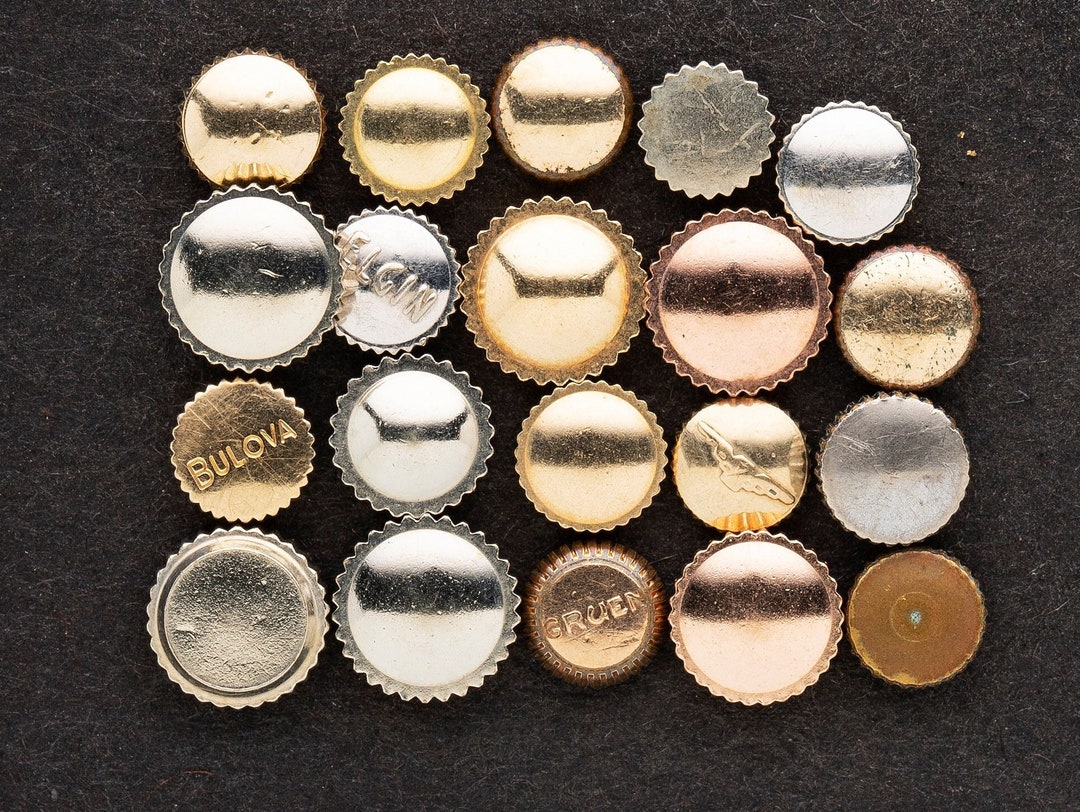 20 Watch Crowns, Vintage Winding Crowns, Stainless, Brass, Base Metal ...