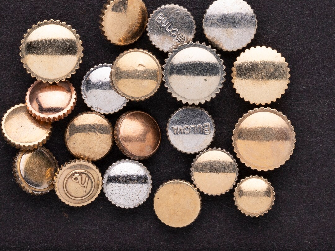 20 Vintage Watch Crowns, Winding Crowns, Gold Filled, Stainless, Brass ...